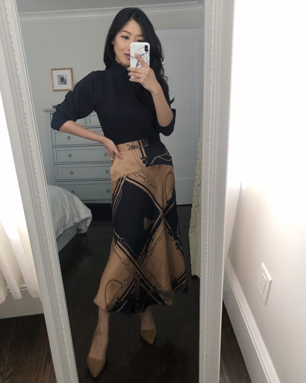 Petite ankle pants work from home outfit idea