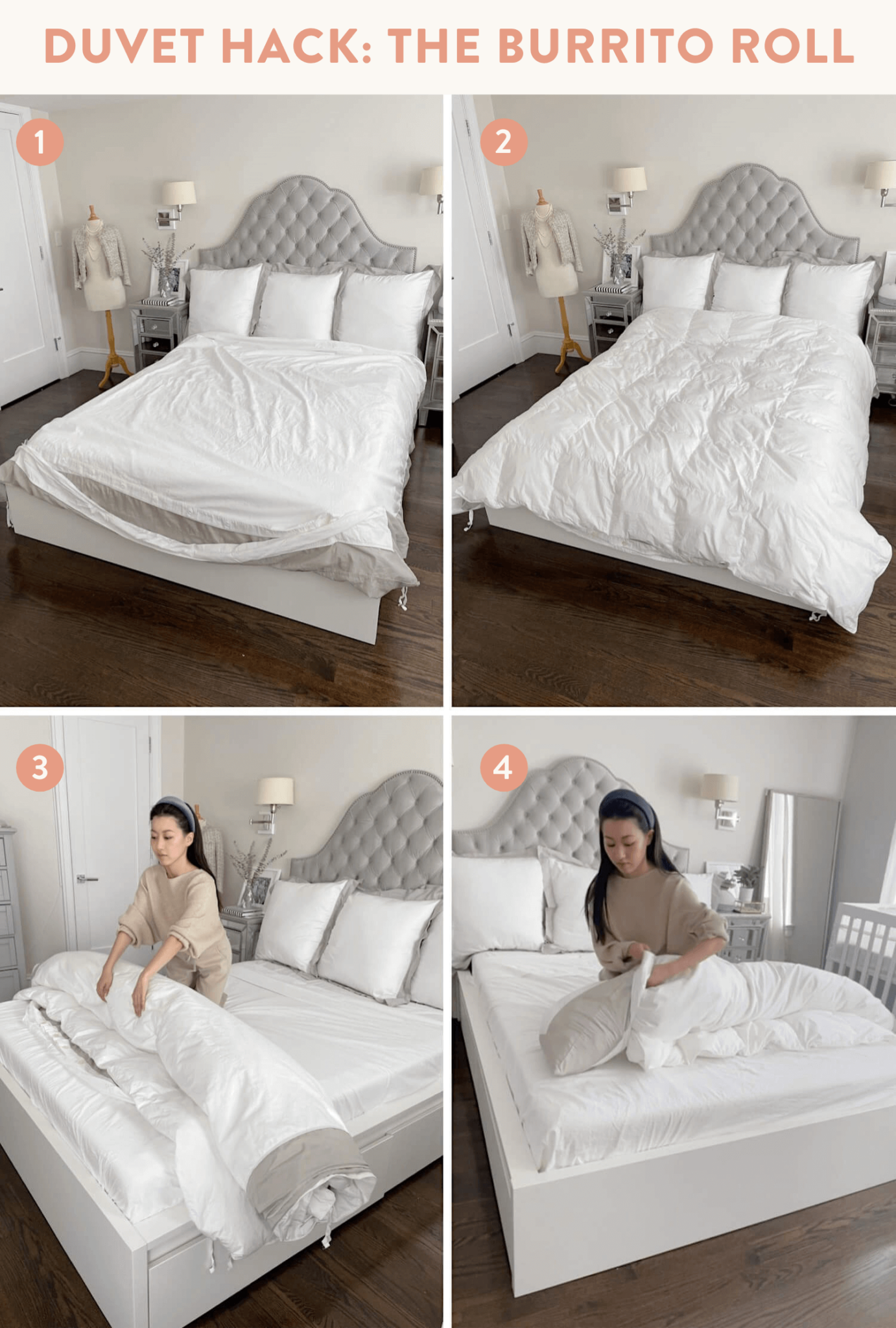 How To Put a Duvet On Easily: Burrito Roll Trick Video