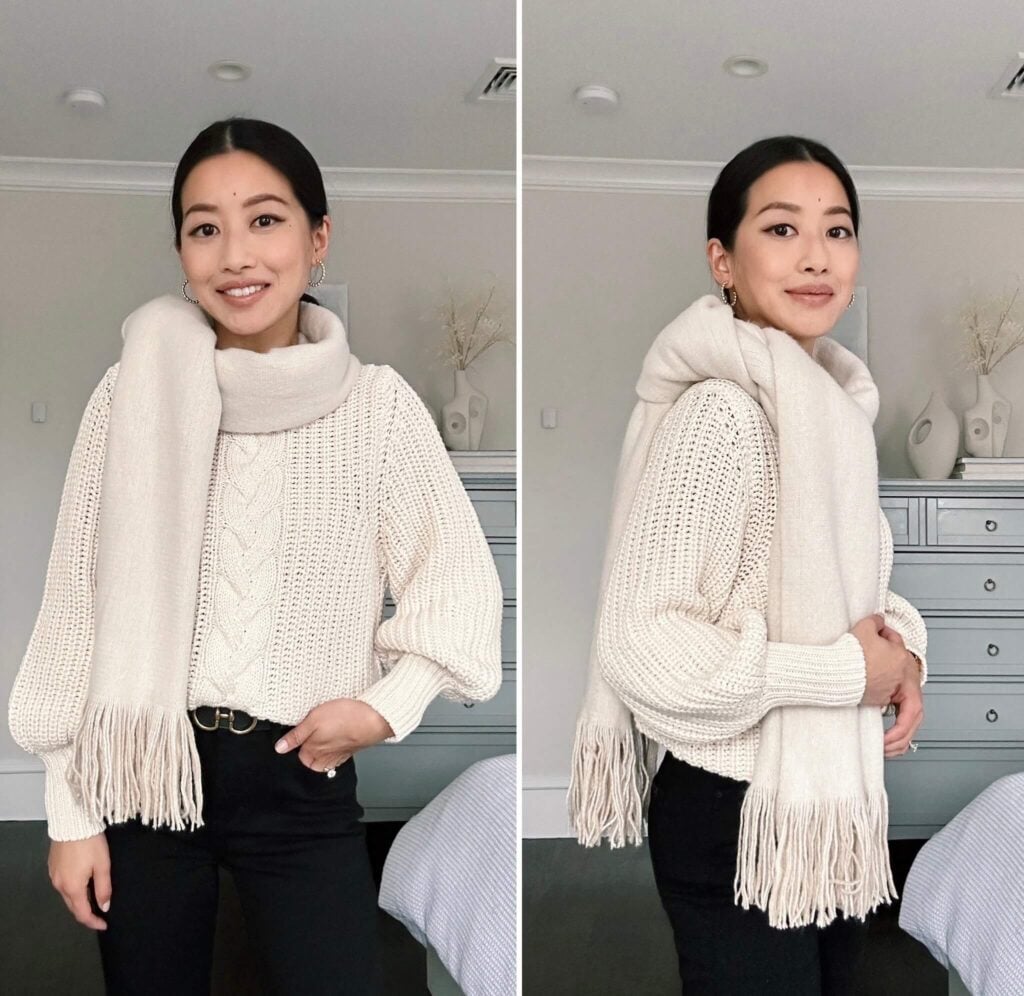 2 Stylish Ways to Style a Scarf + Hood Tie Hack