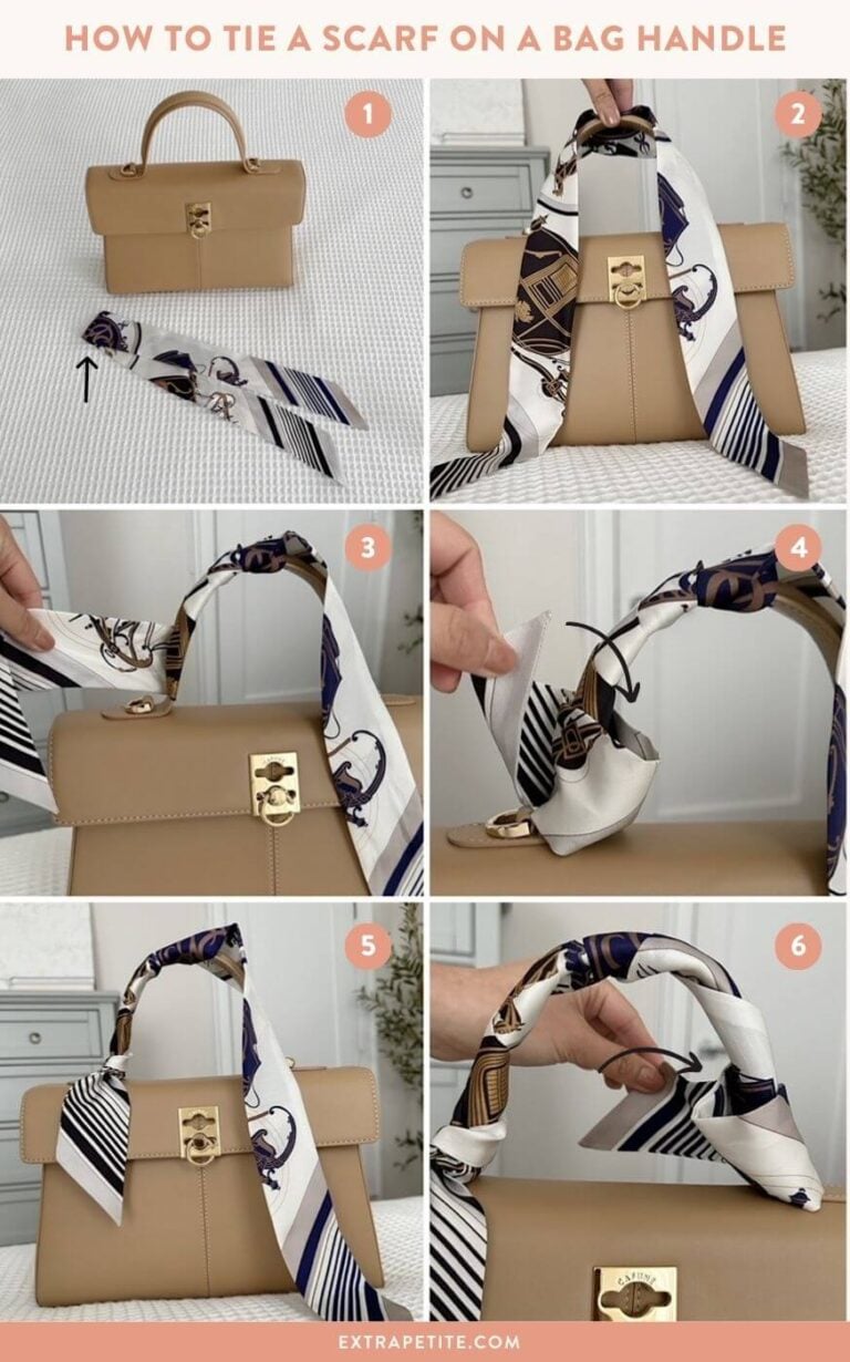 How to tie a Twilly scarf on a purse handle // Cafune Stance Bag