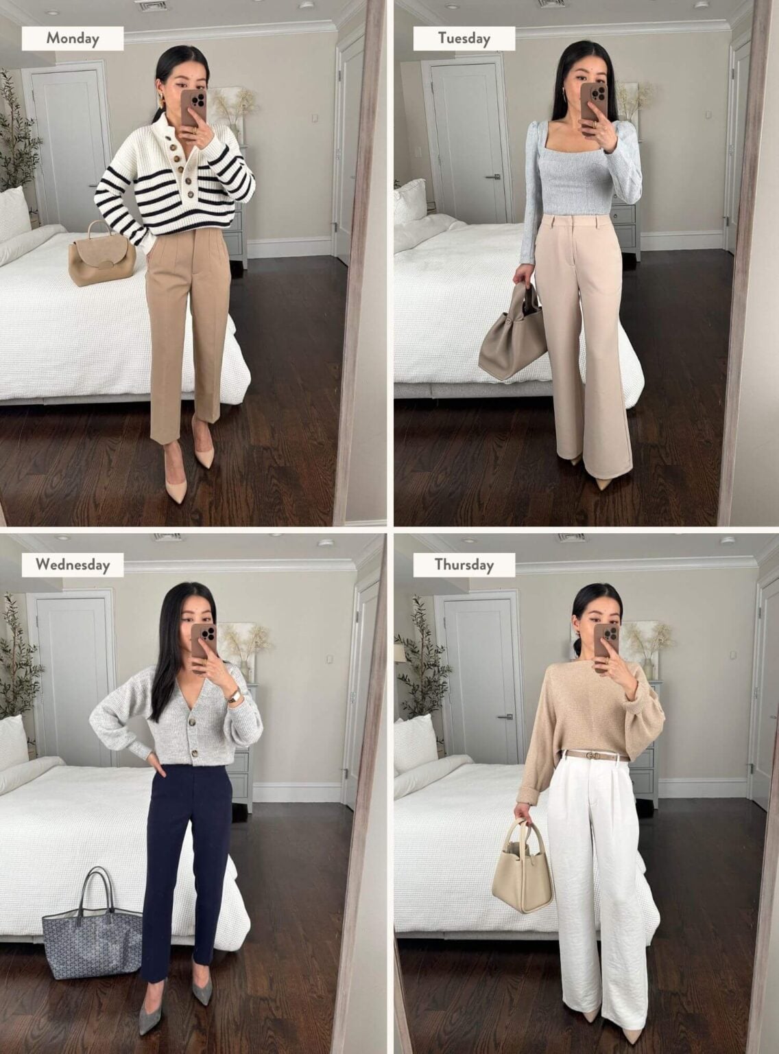 A Week of Petite Friendly Work Outfits - Sezane, Love Bonito