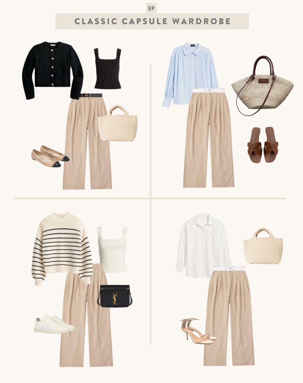 20 Classic Petite Outfit Ideas - Spring Summer Capsule Wardrobe