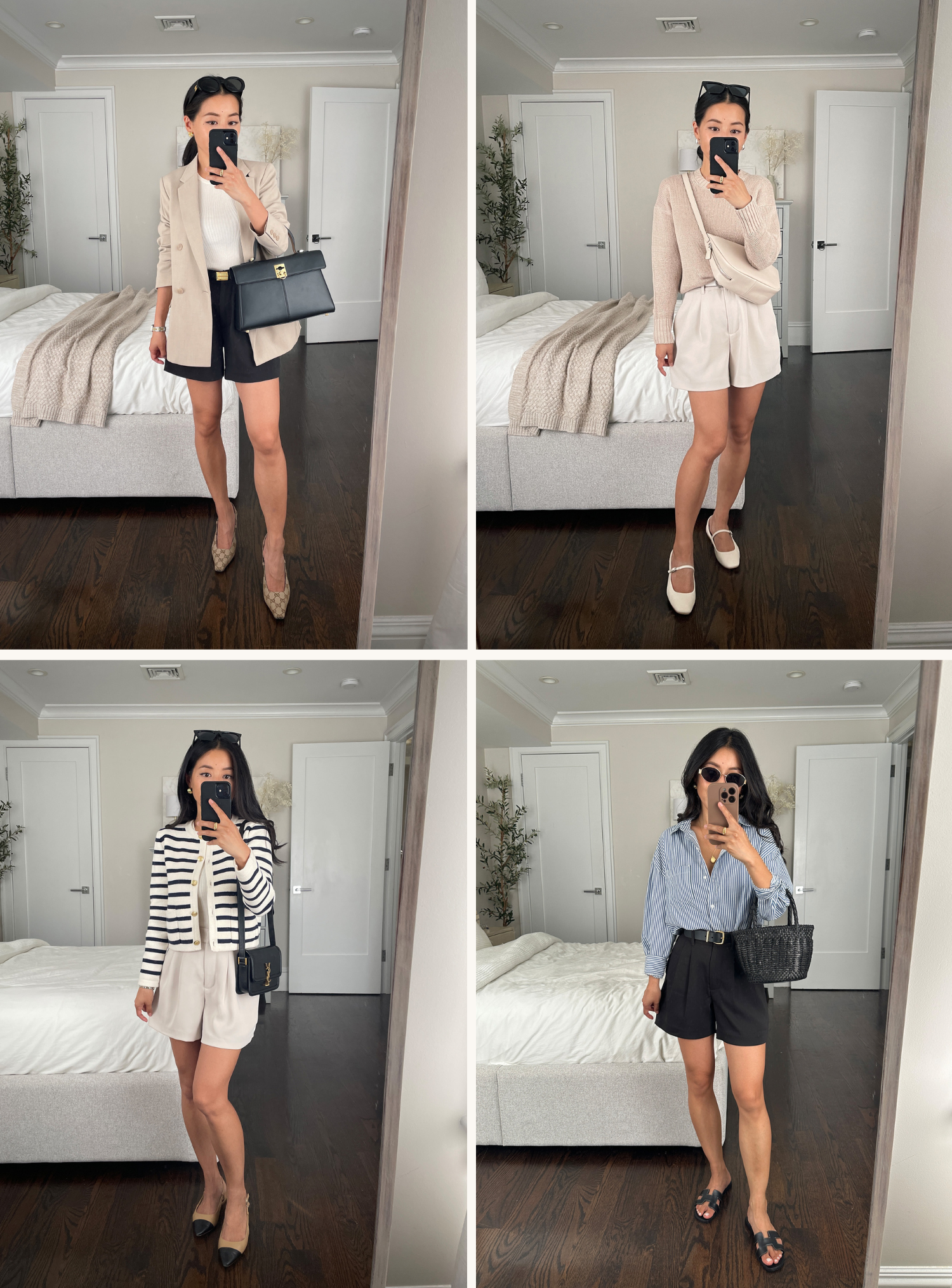 8 ways to style the quince tailored shorts (petite friendly)