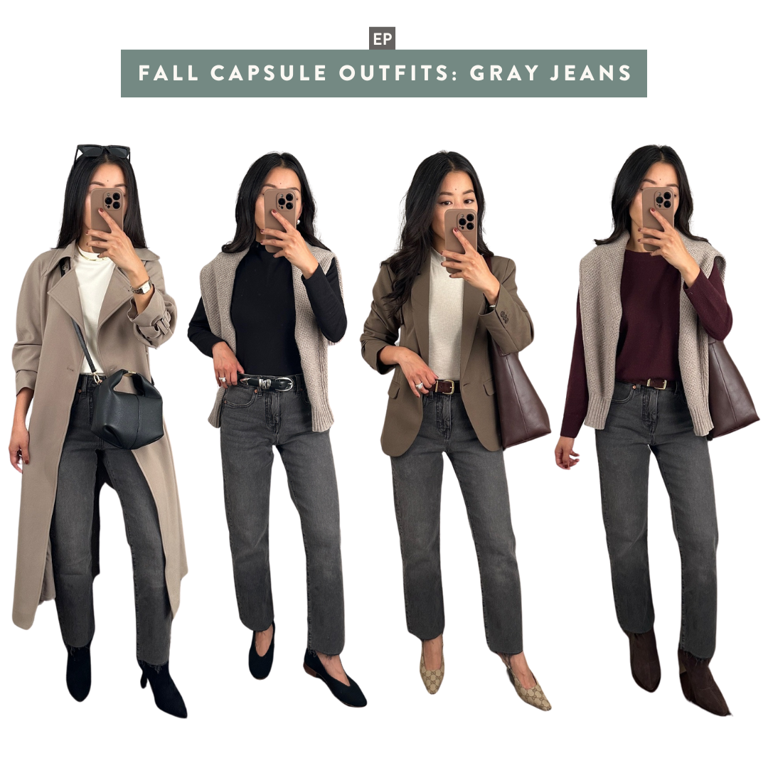 Petite Fall Capsule Wardrobe Outfit Ideas for Work + Casual